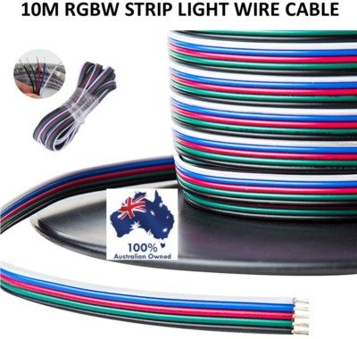 10M 5 PIN WIRE FLEXIBLE EXTENSION CABLE 22AWG RGBW LED STRIP LIGHTS ...