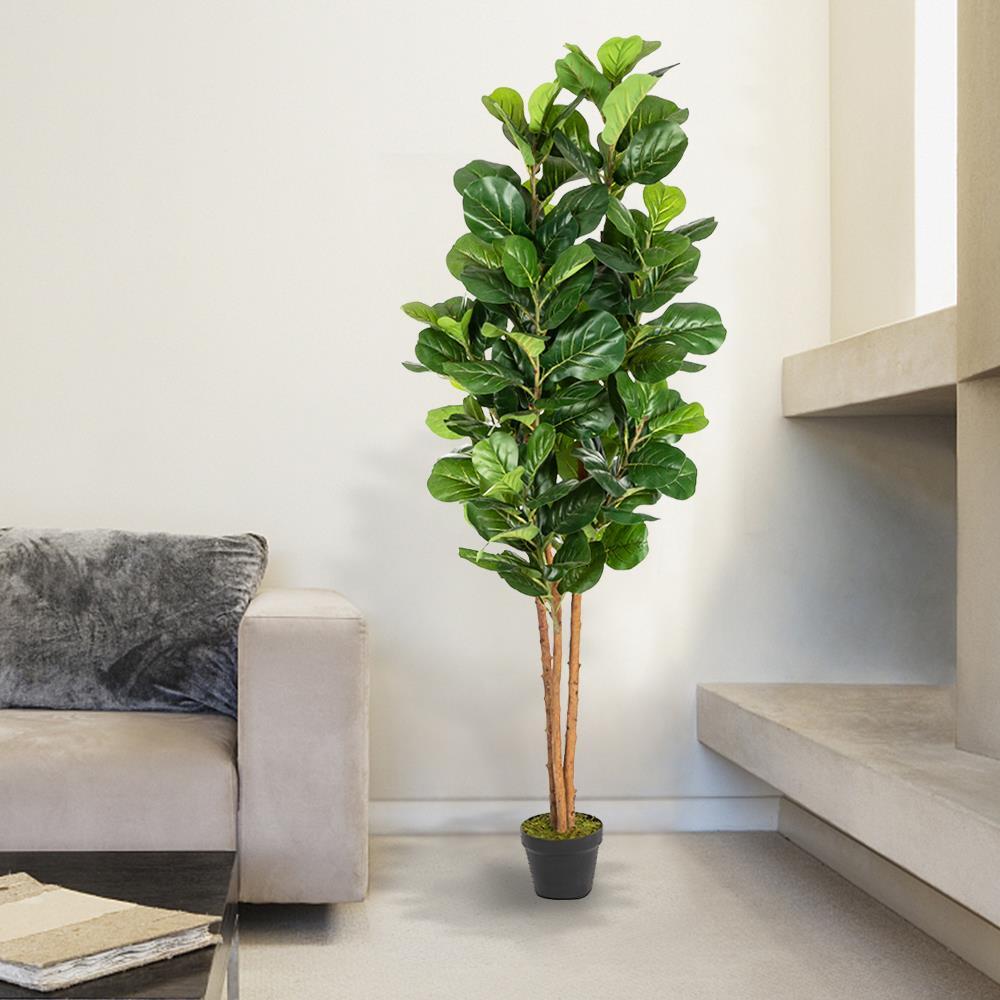 Artificial Fiddle Leaf Fig Tree 6ft Tall Fake Fig Silk Tree Home Decor ...