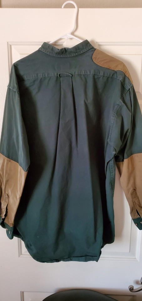 Filson hunting shirt with brush protection and shooting patch | eBay