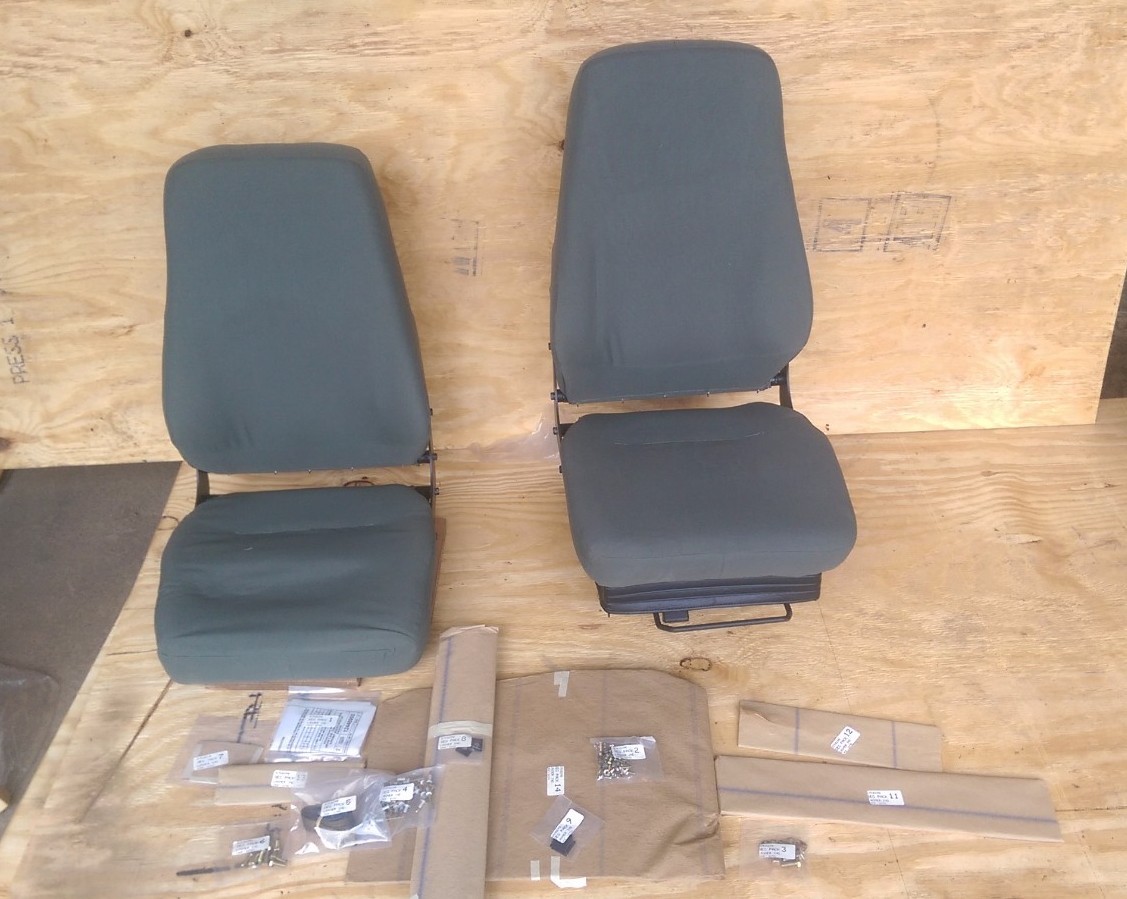 High Back SEAT KIT M998 HMMWV Humvee GREEN Driver & Commander Seat ...