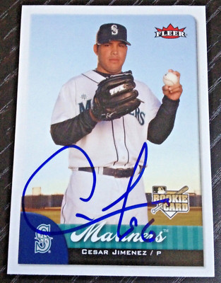 Cesar Jimenez - 2007 Fleer Rookie RC Signed Autograph Auto Card #363 ...