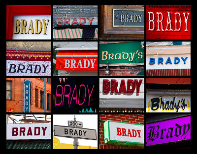 BRADY Name Poster featuring photos of actual signs | eBay