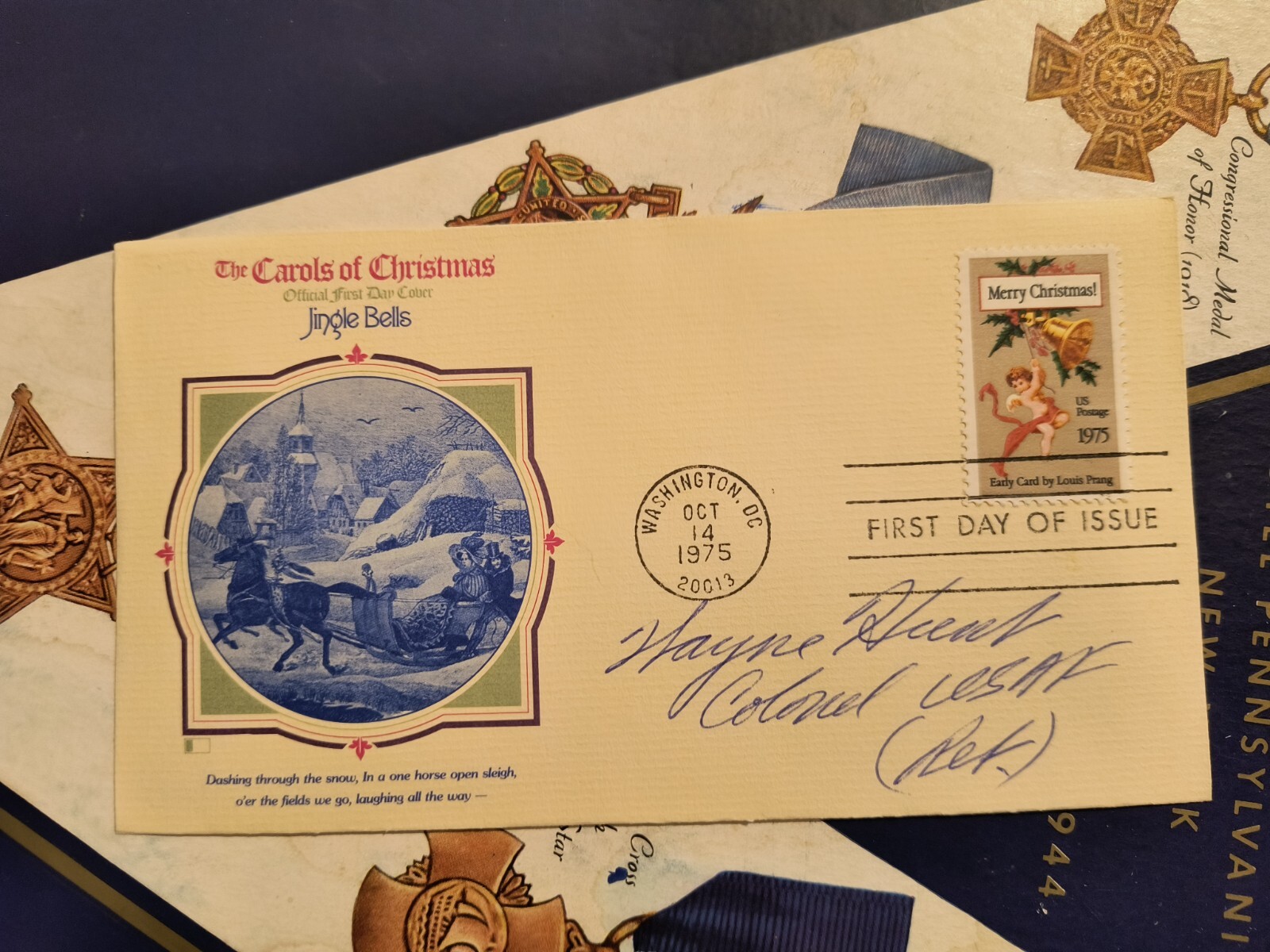 WWII Fighter Pilot Col. GILBERT WAYNE HUNT 336th FG/4th FG 1V Signed ...