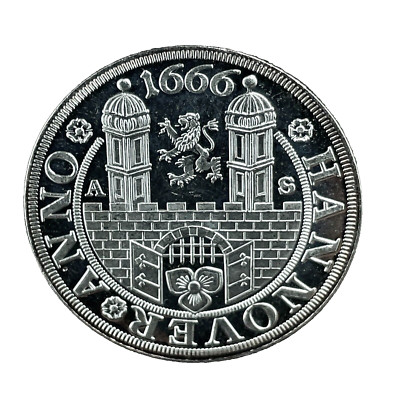 German States HANOVER Thaler "1666" Restrike 1980 Silver Proof Coin ...