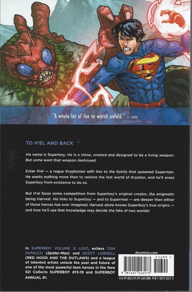 Superboy Volume 3 Lost SC TPB NEW OOP 20% OFF (N52) 9781401243173| eBay