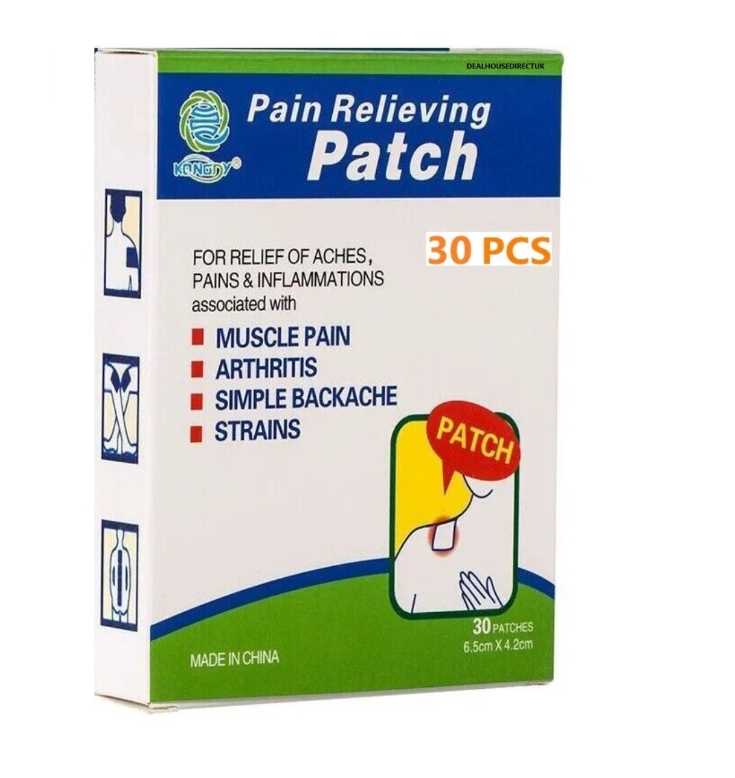 Menthol PAIN RELIEF PATCHES Strong Pain Relieving Patches Muscle Neck ...