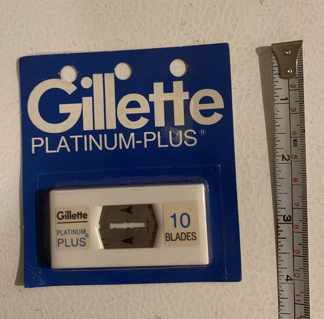 Vintage 1980s Gillette Platinum Plus Razor 10 Blades NOS Full Unopened ...