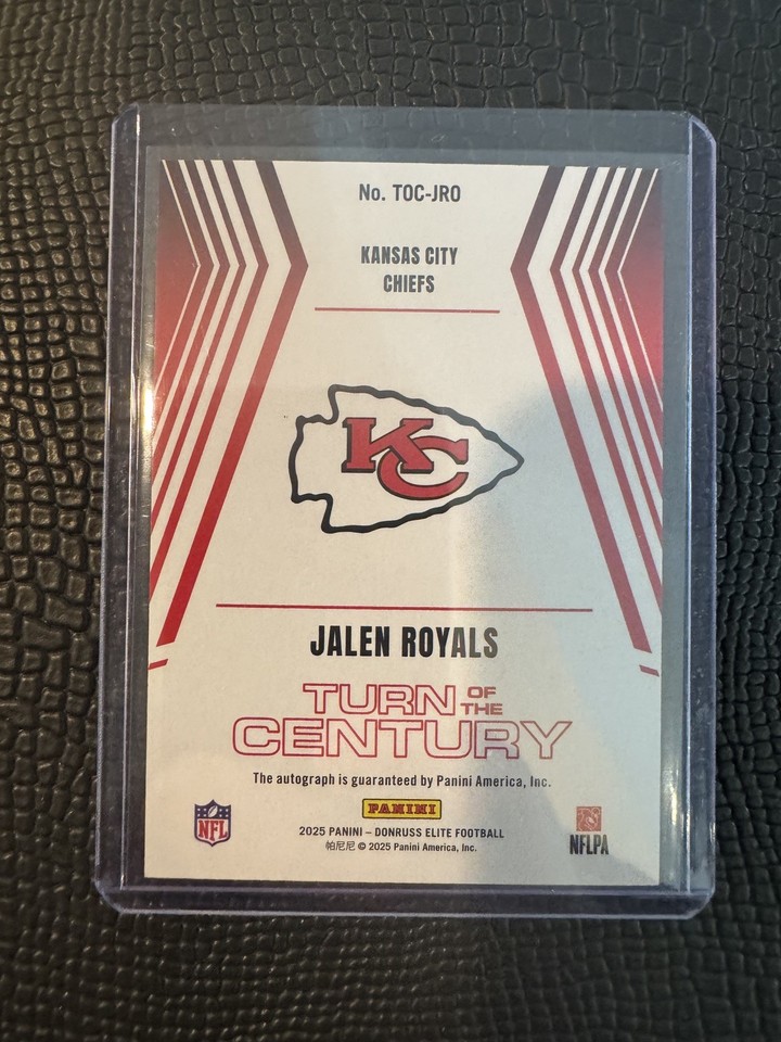 2025 Donruss Elite Jalen Royals Turn of the Century Auto /25 TOC-JRO Gold Auto | eBay