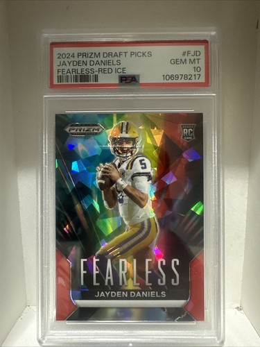 2024 Panini Prizm Draft Picks - Fearless Jayden Daniels #F-JD Red Ice ...