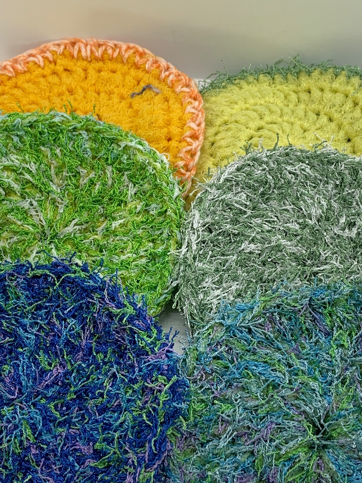 Variety Pack of 6 Handmade Dish Scrubbie, Crochet Scrubbies, Dish ...