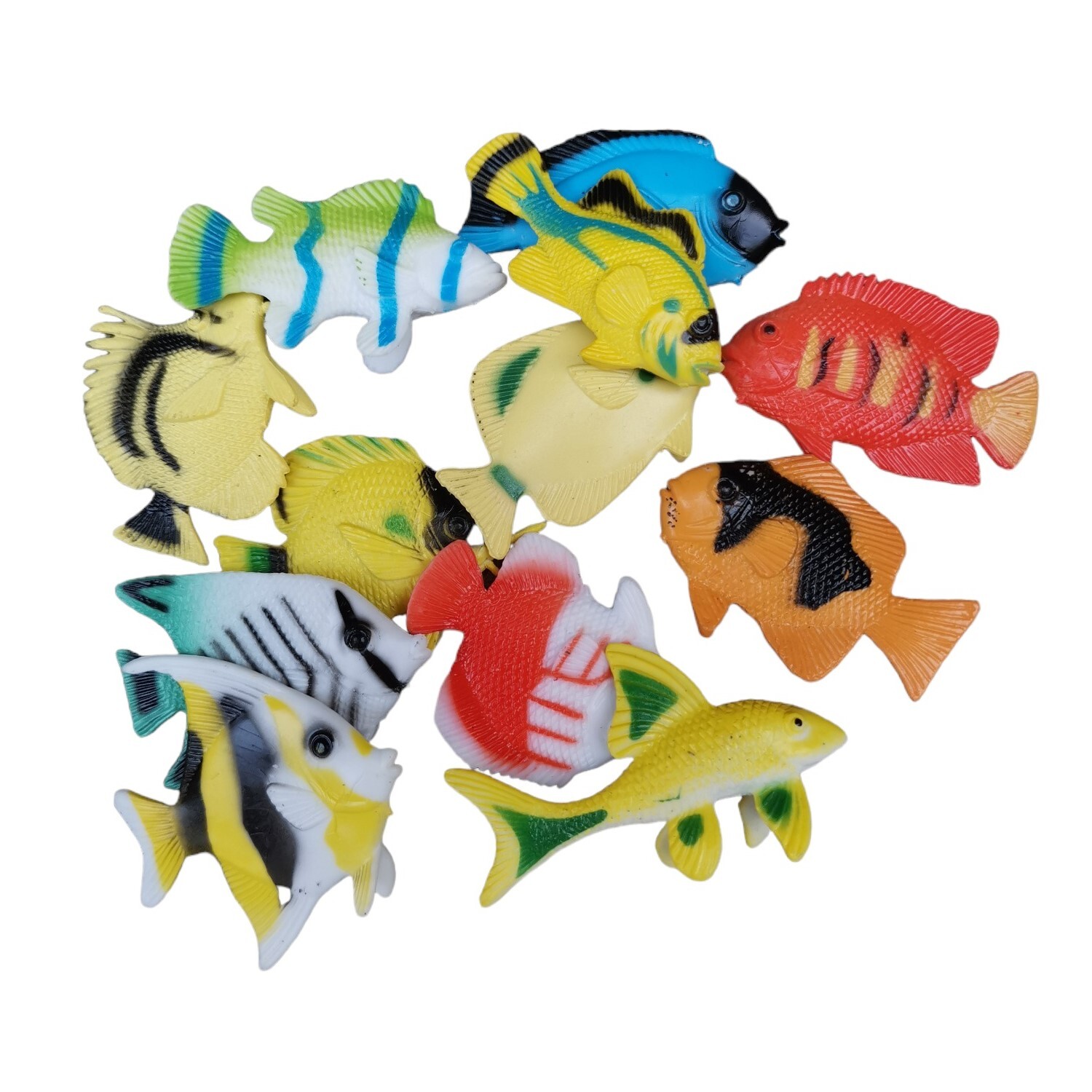 Plastic Model Fish Toy Set of 12pcs Colorful | eBay UK
