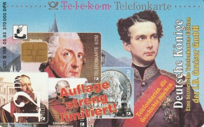 ***ORIGINAL TELEFONKARTE-CARD***KAISER WILHELM II.-KÖNIG LUDWIG II ...