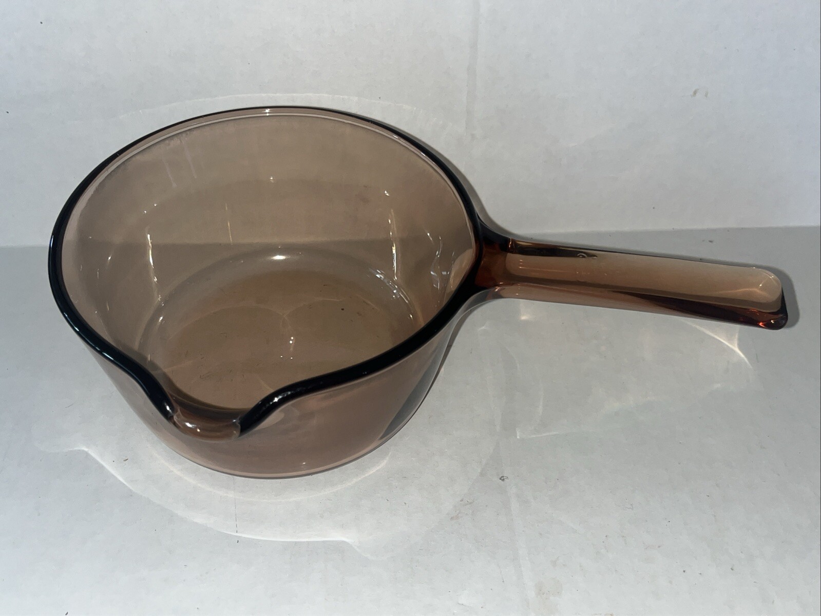 Corning Ware Vision Pyrex Amber 1 L , 1 Liter Glass Sauce Pan Pot Pour ...