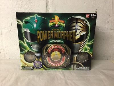 Bandai Mighty Morphin Power Rangers Legacy Morpher Green White Ranger ...