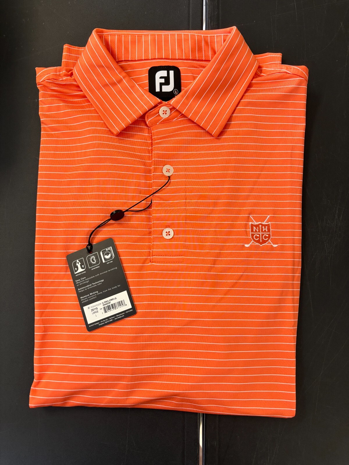 NWT MEN'S FOOTJOY POLO, SIZE: L, COLOR: ORANGE/WHITE (M20) | eBay
