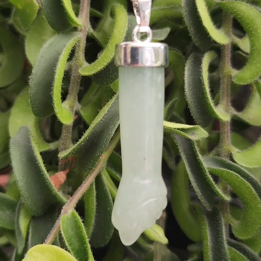 Figa Fist Necklace Pendant Jade Gemstone Mano Fico Protection Evil Eye ...