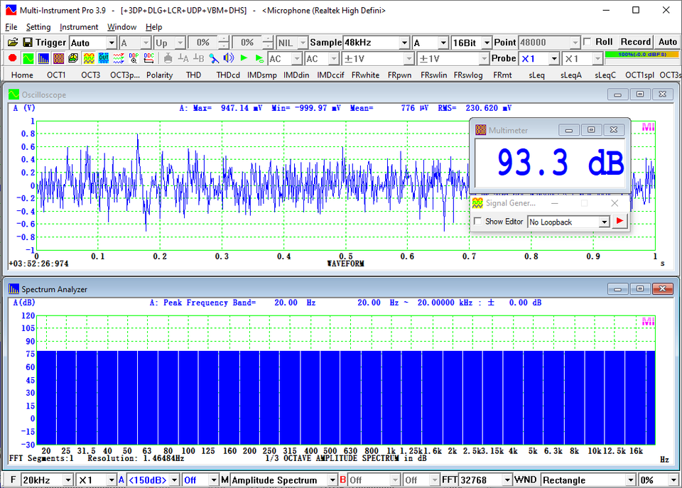 RTA-168B: PC Real Time Audio Spectrum Analyzer,Sound Level Meter ...