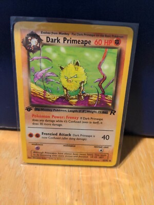 Dark Primeape 43/82 1st Edition Team Rocket Pokemon Card | eBay