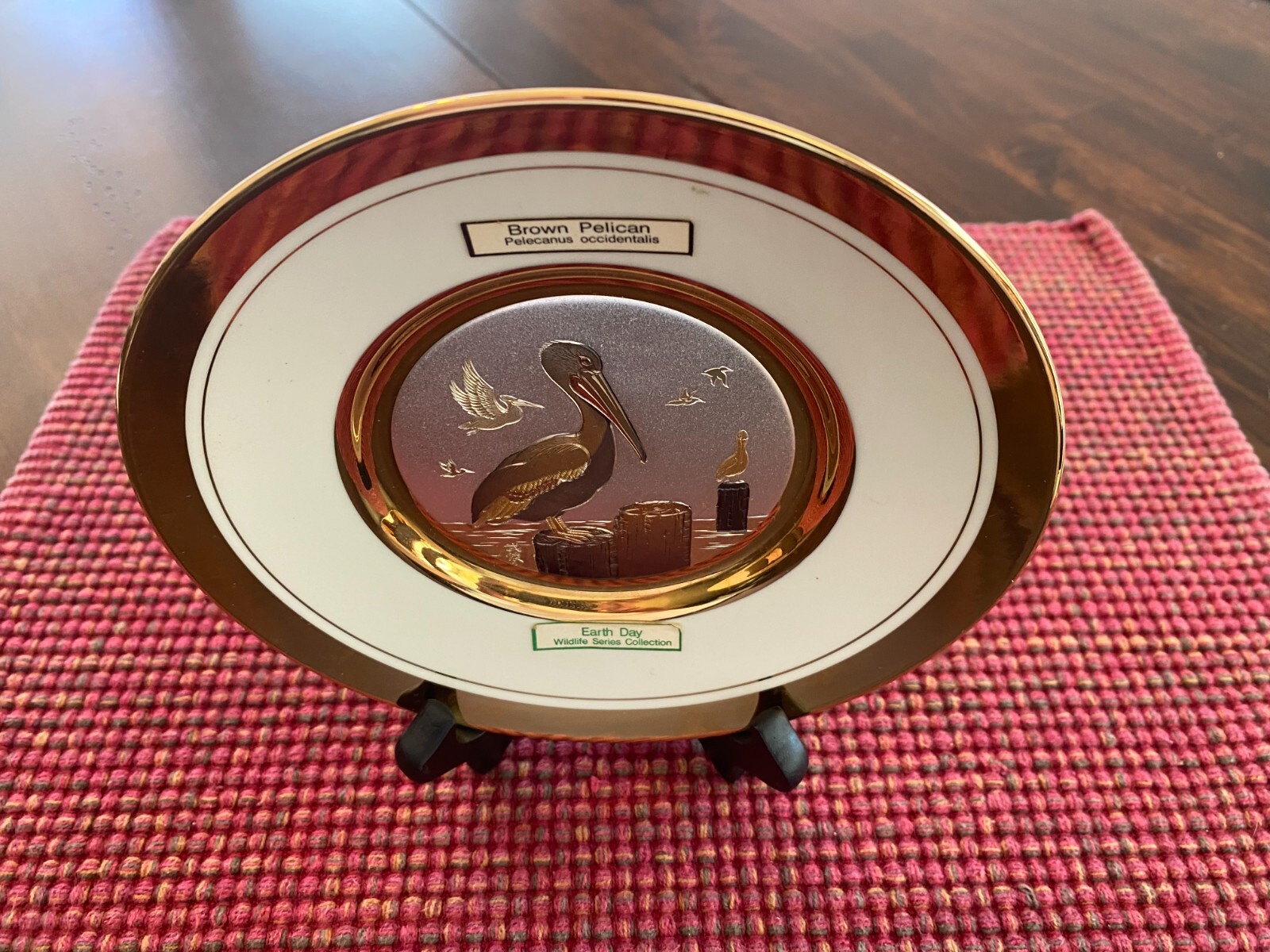 Dynasty Gallery Original Chokin Art Collection Brown Pelican Plate ...