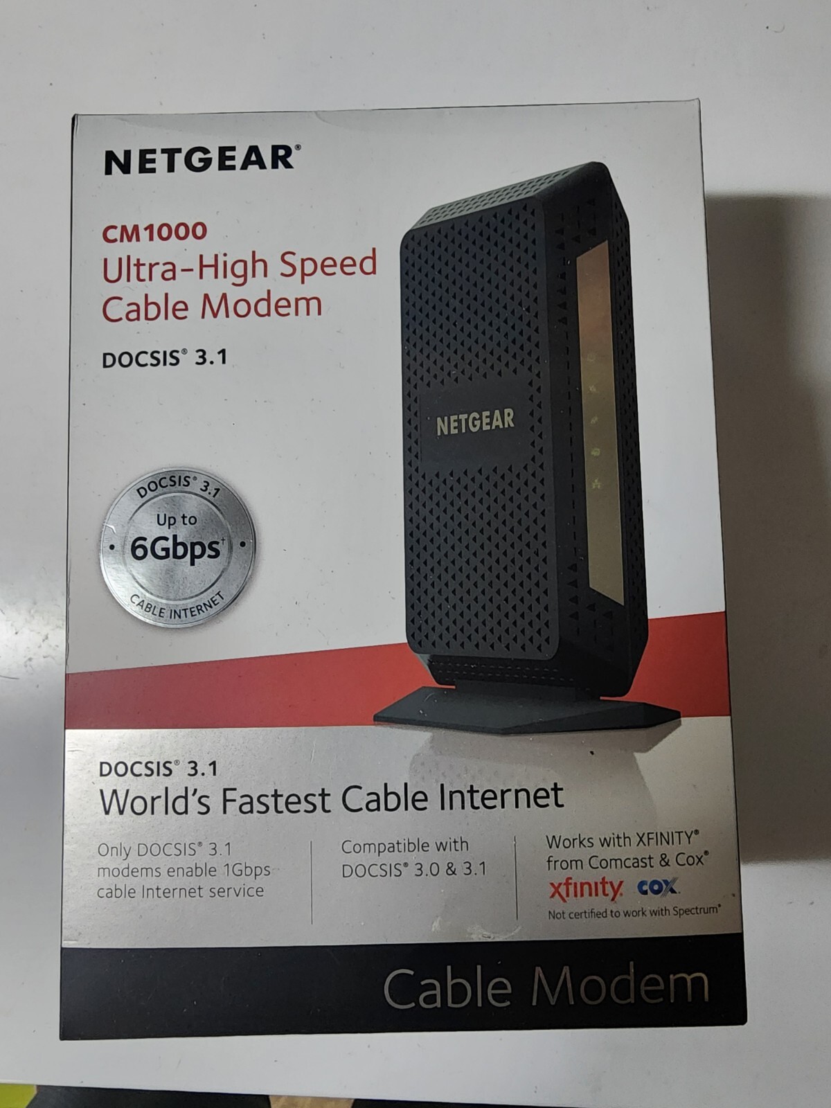 NETGEAR Ultra-High Speed Cable Modem DOCSIS® 3.1 for XFINITY CM1000 ...