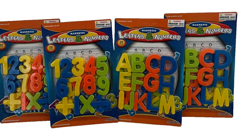 4 Sets Magnetic Letters & Numbers Alphabet ABC 123 Magnets Magnet ...