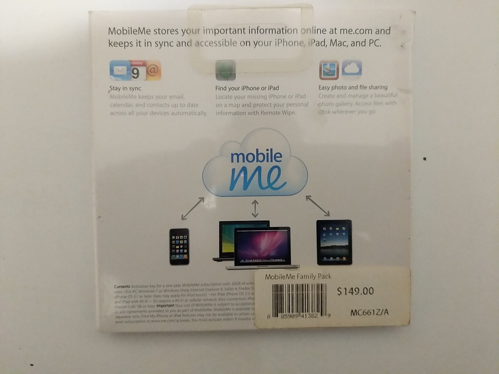 Apple MobileMe for PC, Mac (5 User/s) for sale online | eBay