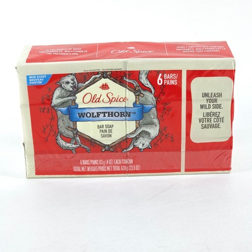 6 Pack Old Spice Wolfthorn Bar Soap Six 4 oz Bars New Discontinued ...