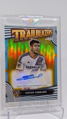 2024 Topps Chrome MLS Mania Steven Gerrard Trailblazers Gold Auto /50 ...