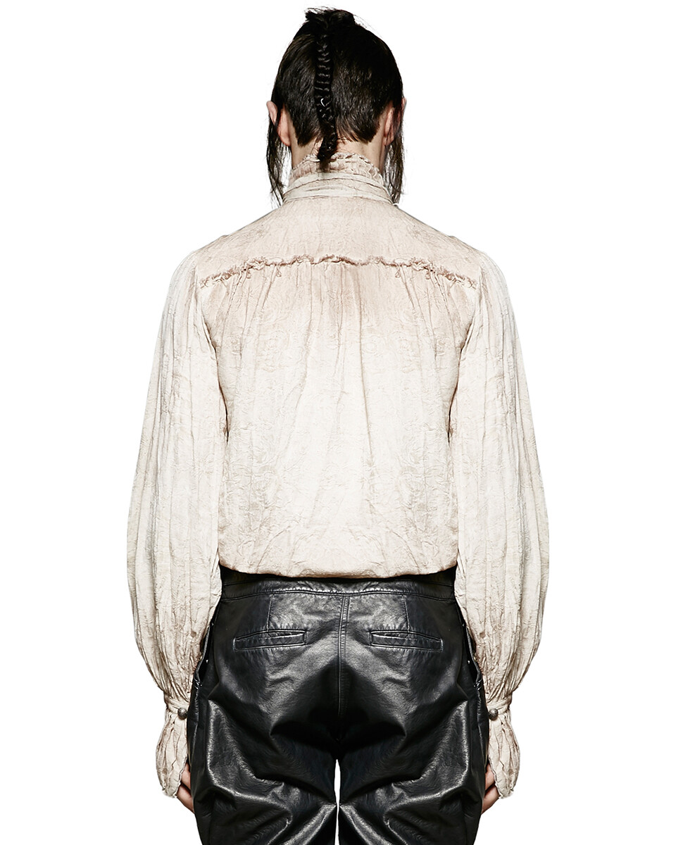 Punk Rave Mens Steampunk Poet Shirt Top White Gothic VTG Victorian ...