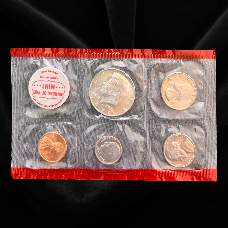 1970 U.S. Mint Uncirculated Coin Set - Denver & Philadelphia Mints | eBay