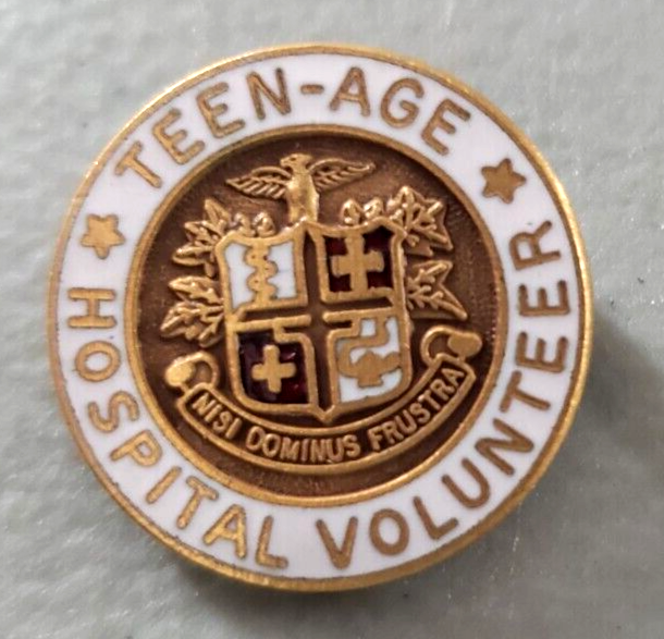 Vintage Teen-Age Hospital Volunteer Nisi Dominus Frustra Gold Tone ...