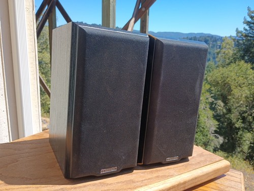 VINTAGE MISSION Model 700 2 way Reflex loaded BOOKSHELF FLOOR SPEAKERS ...