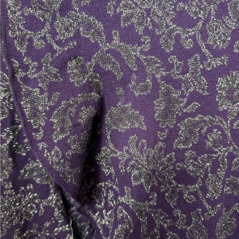 Catherines Dark Purple Shimmer Cascading Open Cardigan Boho Whimsigoth ...