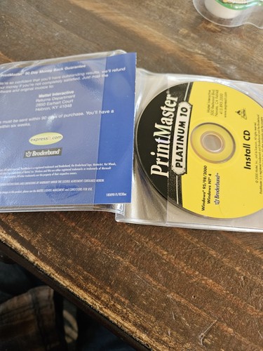 PrintMaster Platinum 10 Windows 95/98/2000 Complete With Binder | eBay