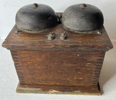 Antique Oak Telephone Bell Ringer Box UNTESTED | eBay