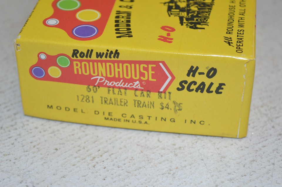 NOS Roundhouse 1281 HO Gauge Trailer Train MTTX 60' Flat Car Kit | eBay