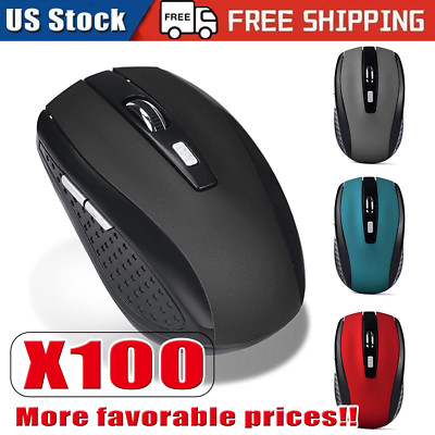 Wireless Optical Mouse Mice 2.4GHz USB Receiver For Laptop PC Computer ...