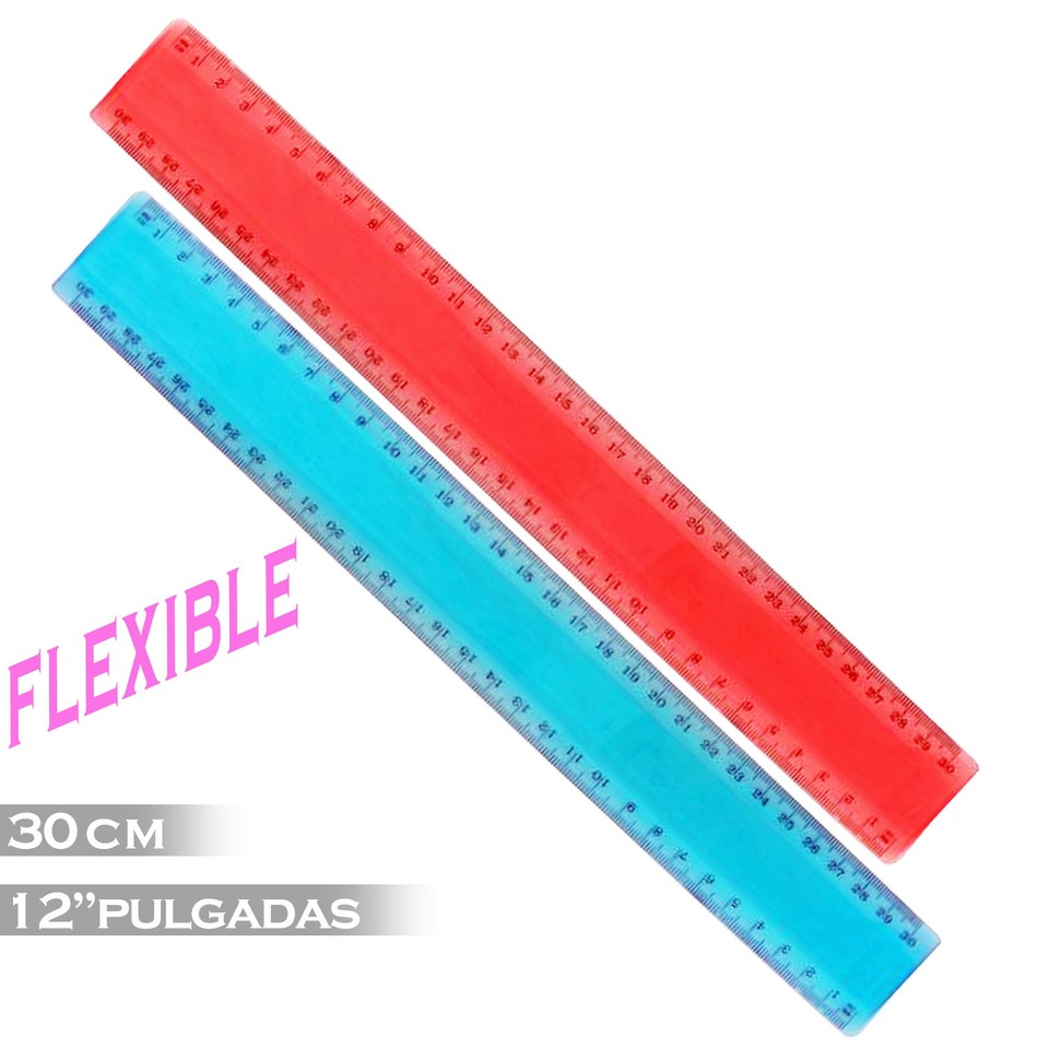 Unbreakable Flexible Ruler 30 Cm 12 Inches | eBay