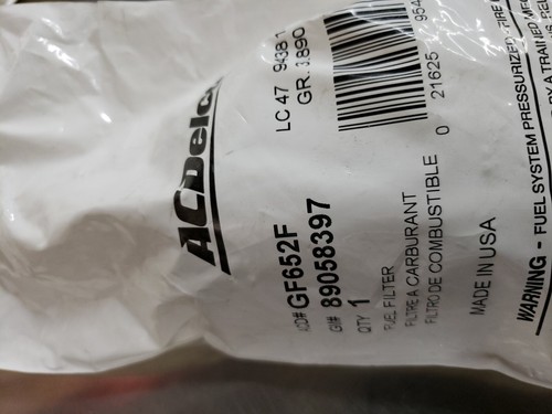 1988-1991 Chevrolet Blazer Fuel Filter 5.7 350 SB AC/Delco GM#89058397 ...