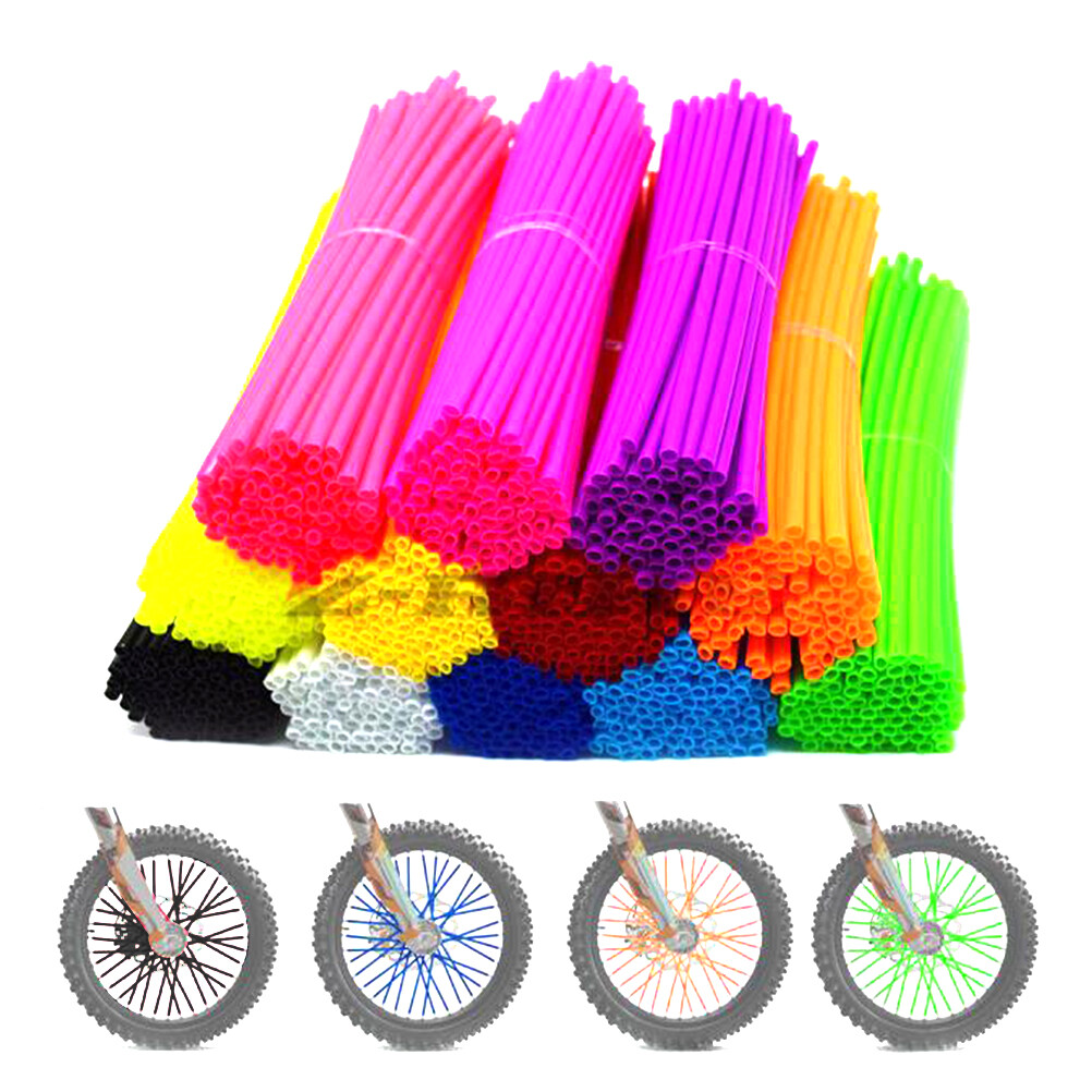 36x Red Universal Moto Dirt Bike Enduro Off Road Wheel RIM Spoke Skins ...