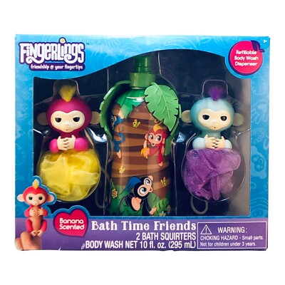 Fingerlings Bath Time Friends Set-2 Bath Squirters and Body Wash ...