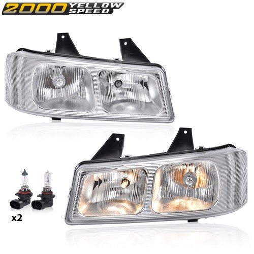 Headlights Headlamp Chrome/Clear Fit For 2003-2019 Chevy Express GMC ...