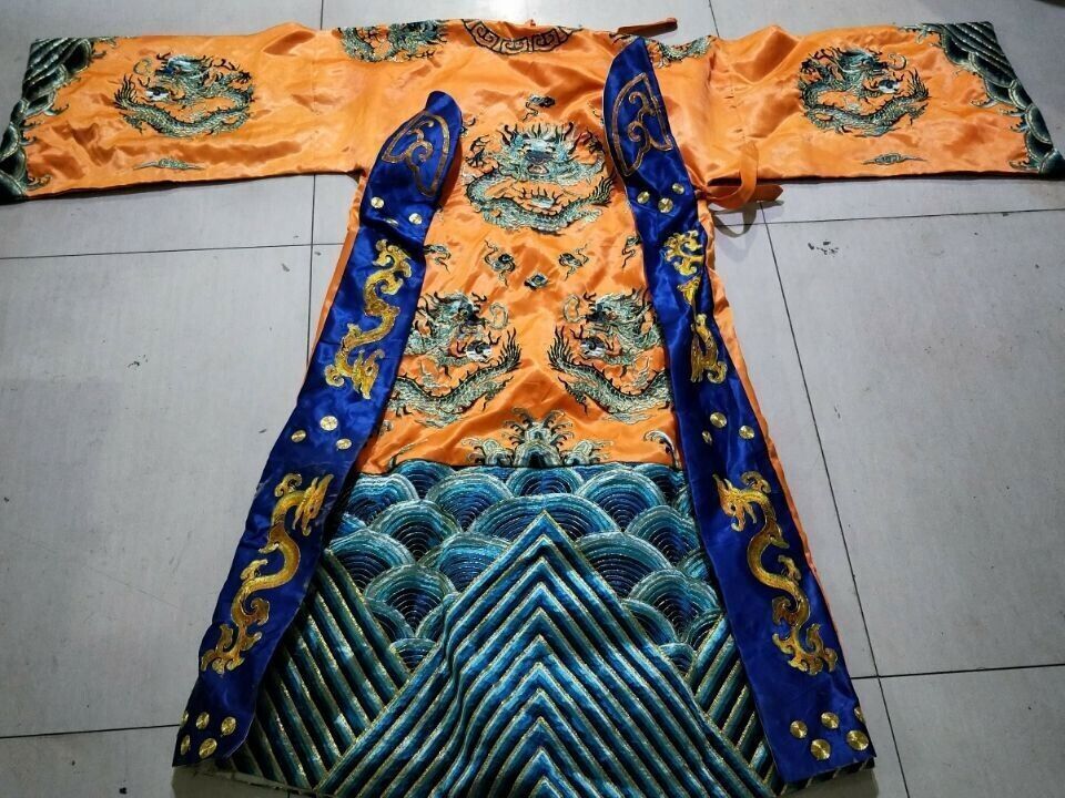 Rare China Ming Dynasty dynasty silk embroidery Loong Dragon Emperor ...