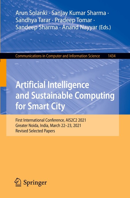 Artificial Intelligence And Sustainable Computing For Smart City von Sandhya Tarar Anand Nayyar ...