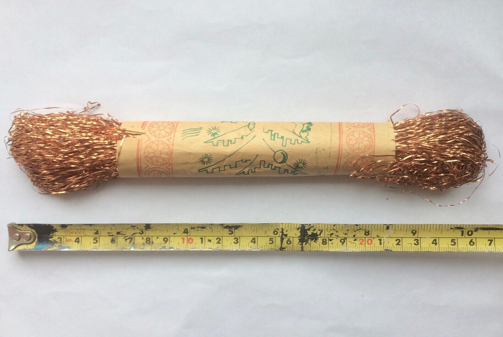 Vintage Copper Tinsel in Original Package, Rare Vintage Metal Tinsel ...