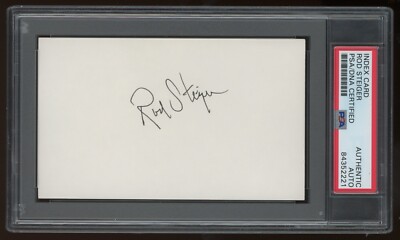 Rod Steiger Signed Cut Index Card 3x5 Auto PSA DNA In The Heat Of The ...