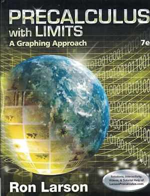 Precalculus with Limits: A Graphing - Hardcover, by Ron Larson ...