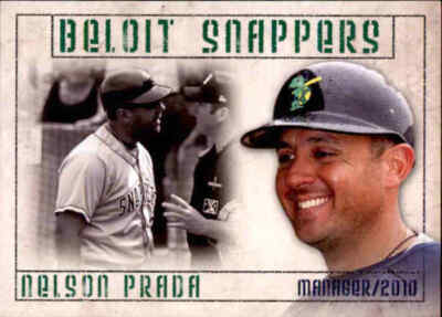 2010 Beloit Snappers Grandstand #20 Nelson Prada MGR Manager Baseball ...