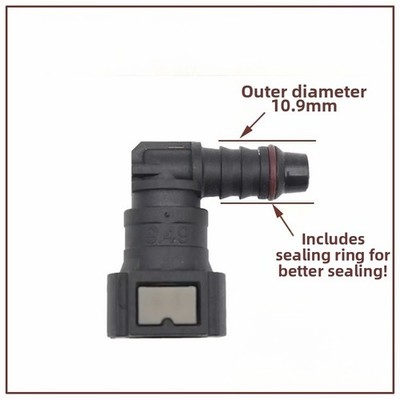 Elbow Female and Male Quick Connect Fuel Line Hose Connector Set in ...
