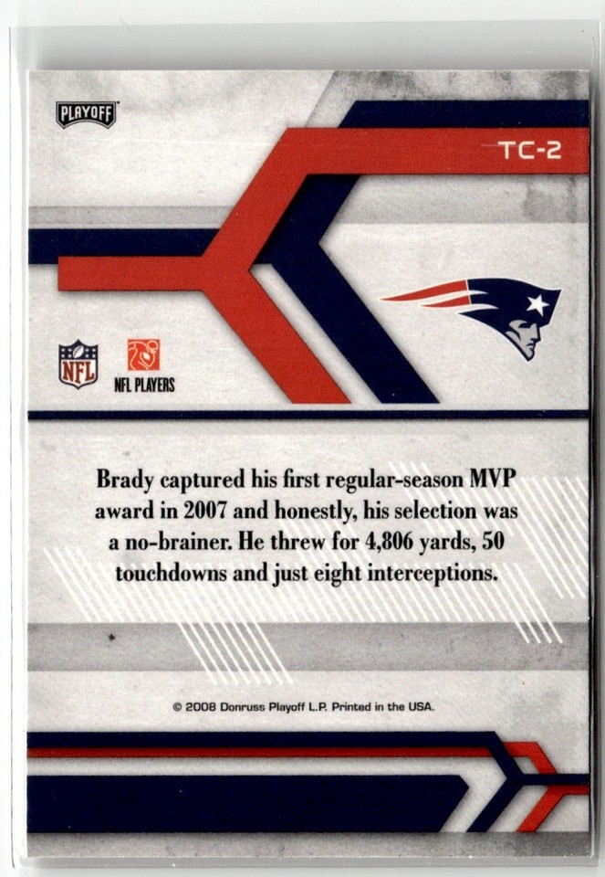 2008 Playoff Prestige True Colors Tom Brady #TC-2 | eBay